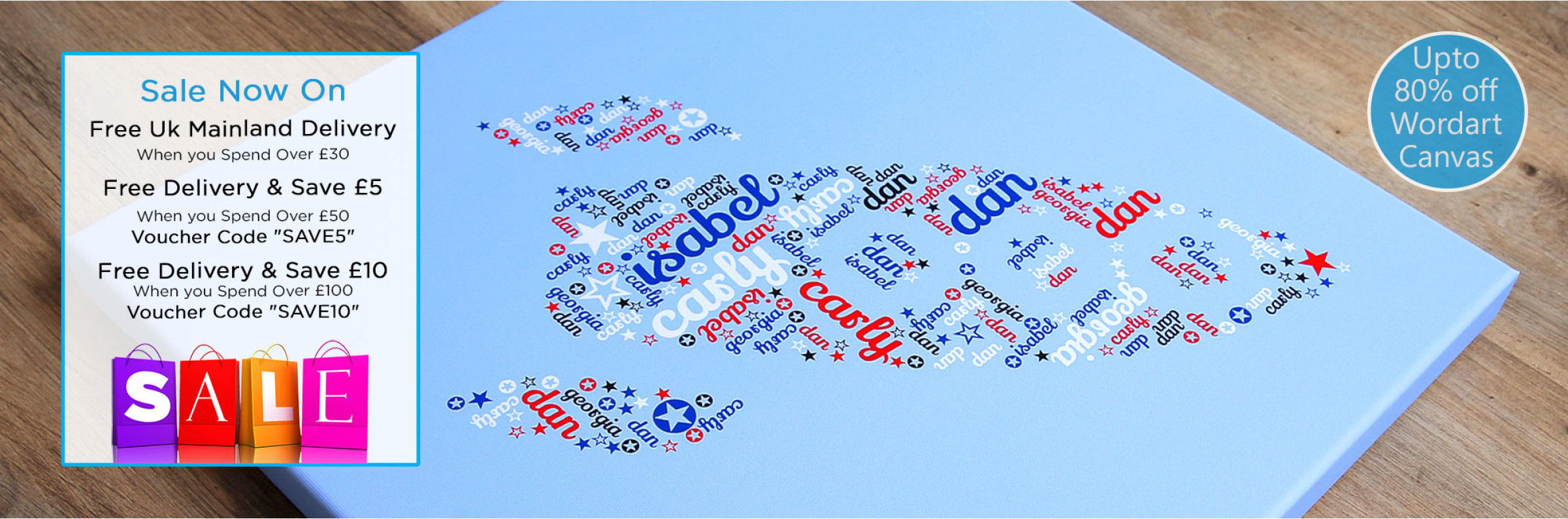 Word Art Canvas Prints From £11 - Print wordart on canvas prints